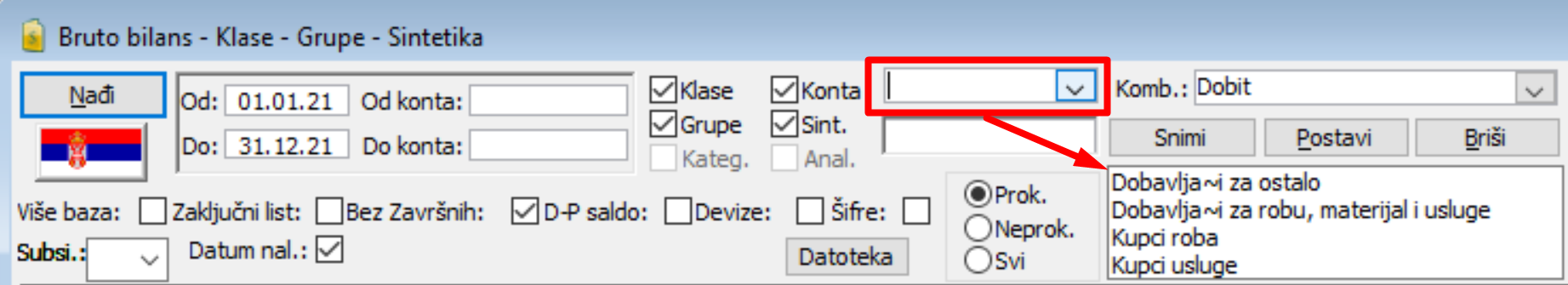 Calculus 12 | Bruto bilans – Klase – Grupe - Sintetika