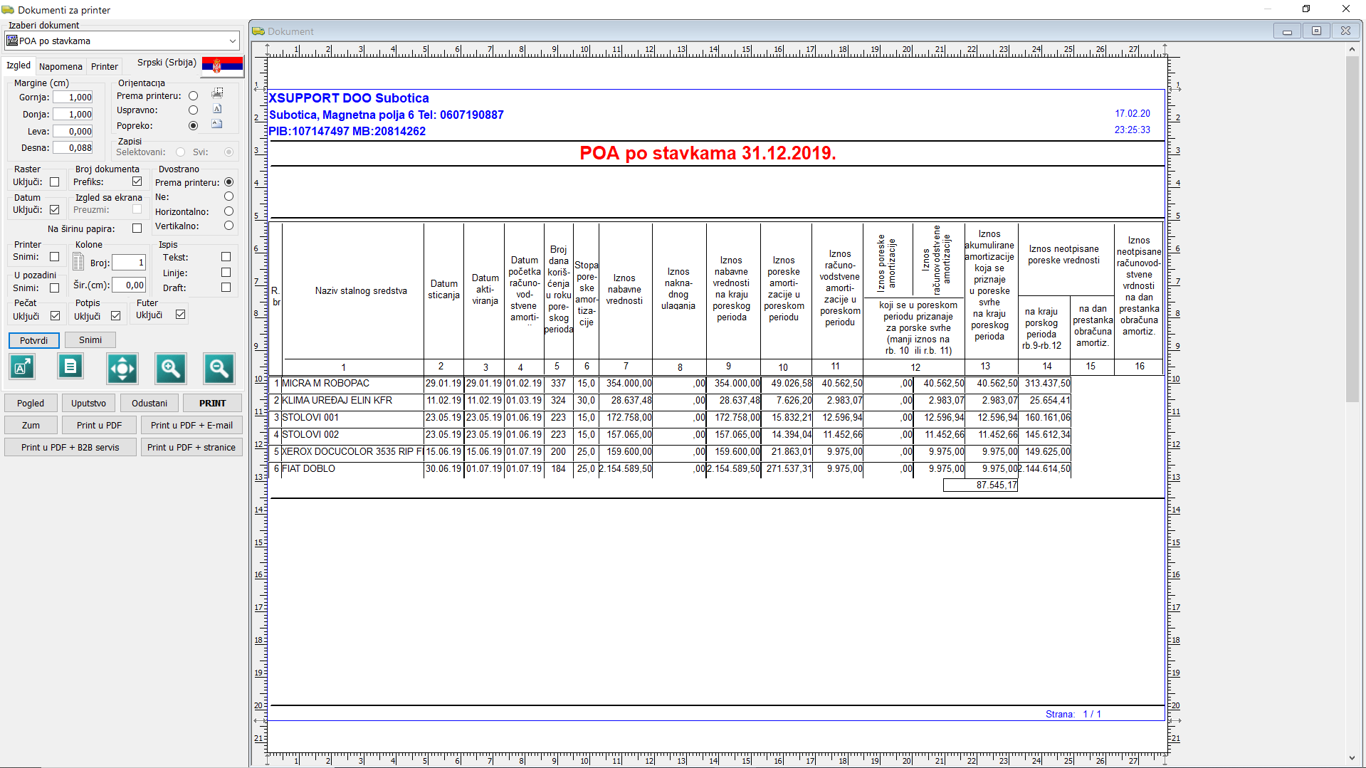 Calculus 12 | POA obrazac