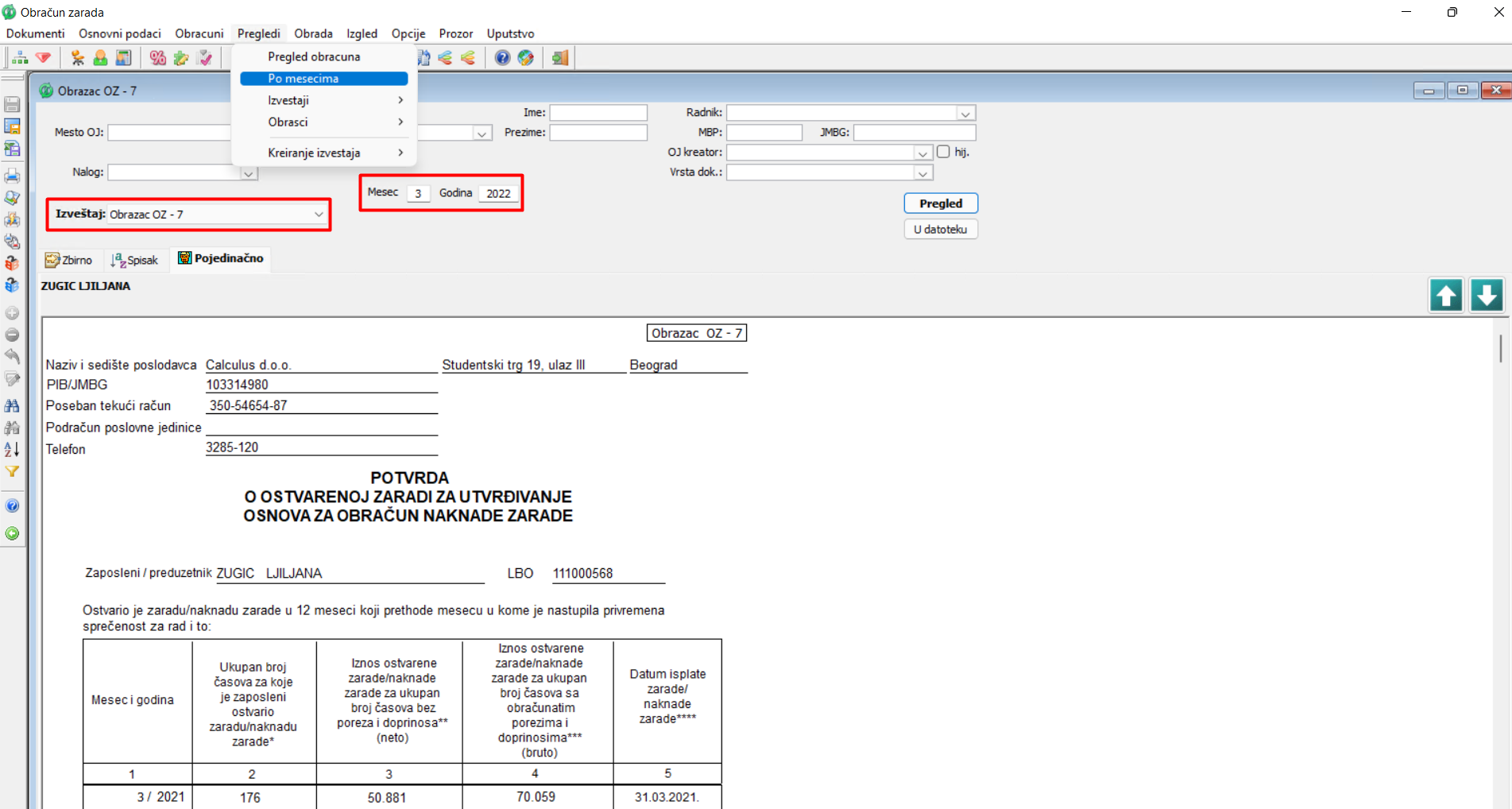 Calculus12 | Vrste obračuna zarada